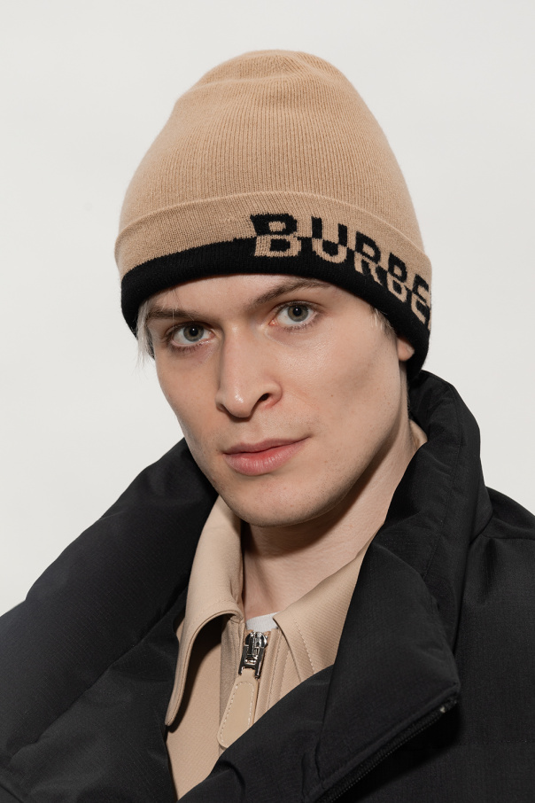 Burberry cashmere beanie hat store